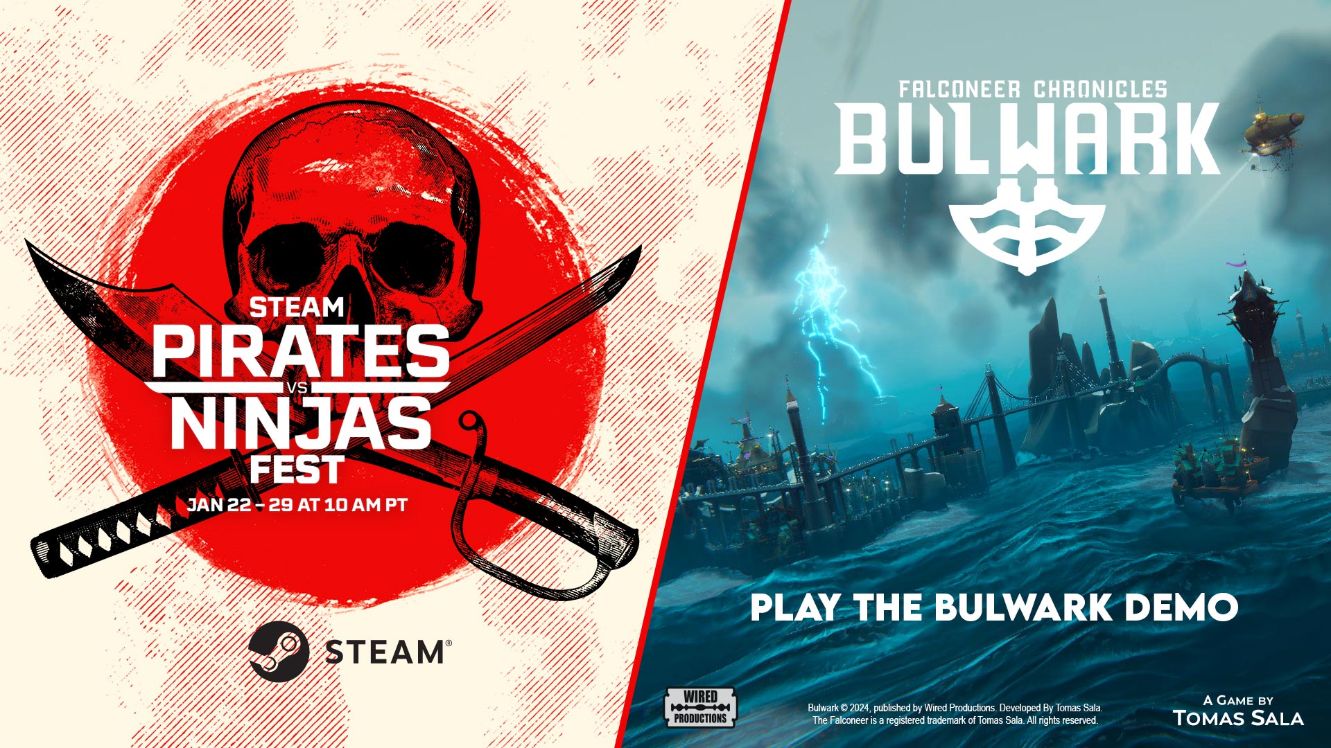 Bulwark: Falconeer Chronicles joins Pirates & Ninjas Fest! - Wired ...